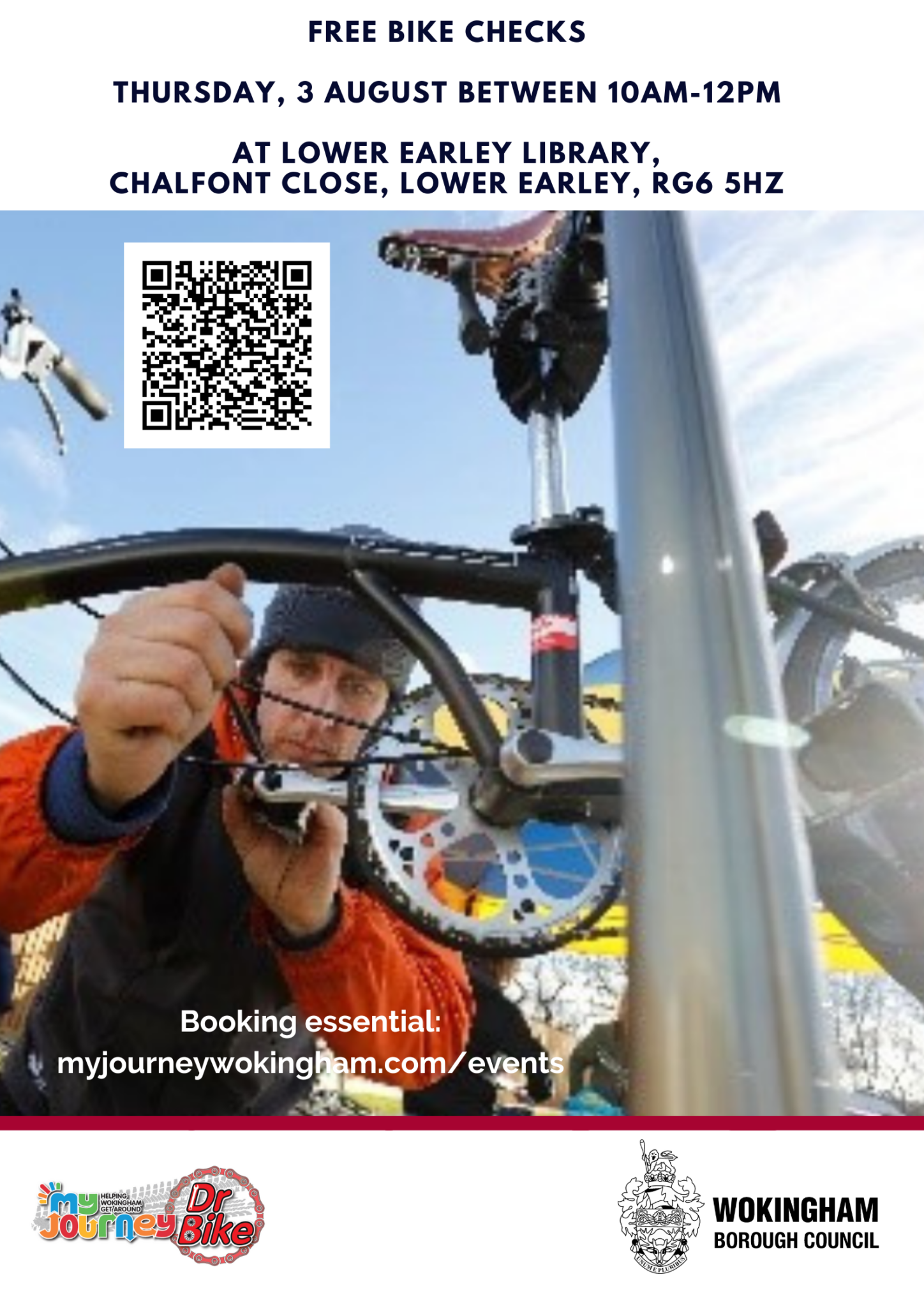 Dr Bike @ Lower Earley Library – 3rd August – Earley Town Council