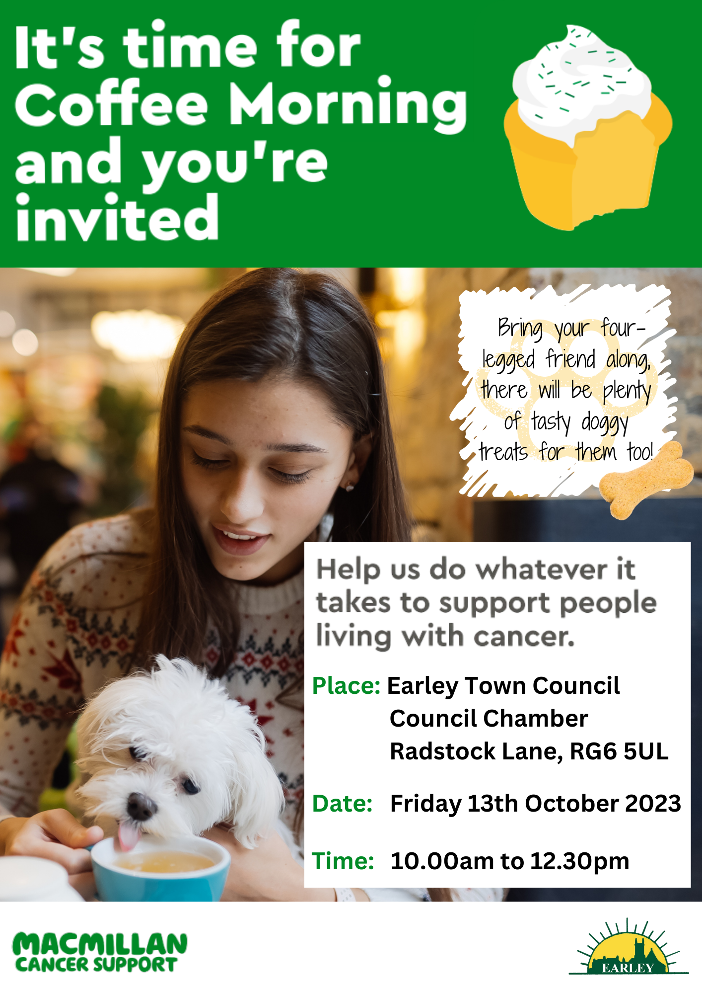 Macmillan Coffee Morning – Friday 13th October – Earley Town Council