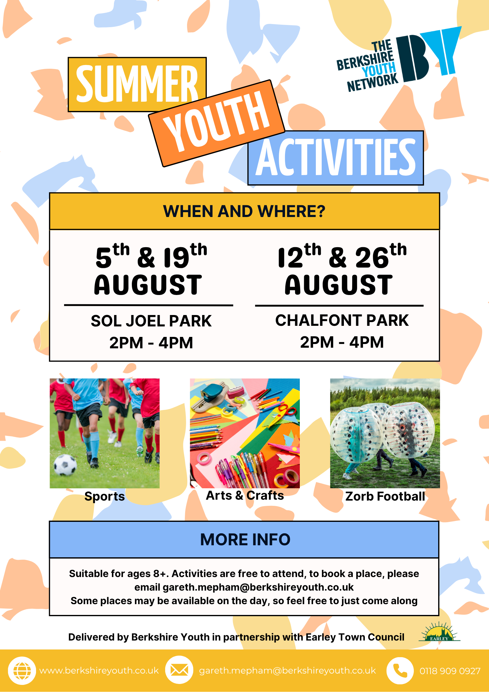Free Summer Youth Activities – Book Your Place Today! – Earley Town Council